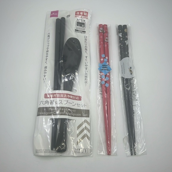 Daiso | Kitchen | New Daiso Hexagon Chopsticksspoon 2 Chopsticks Set ...